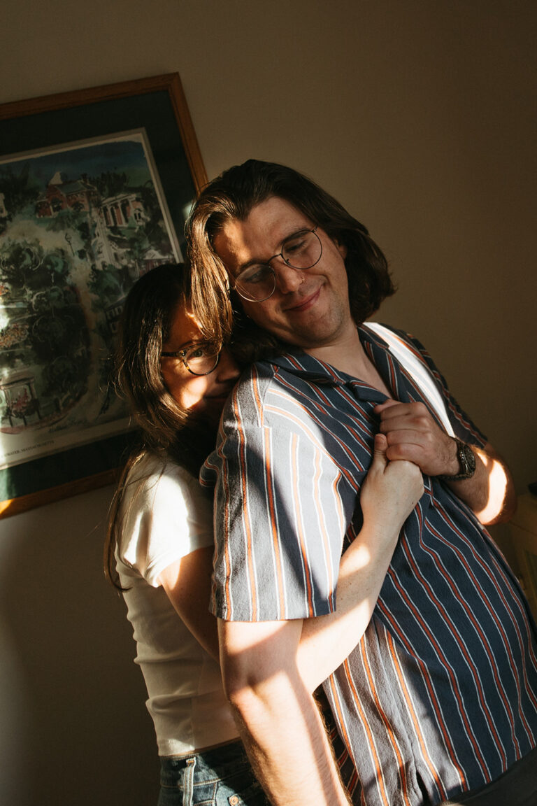 At-Home Engagement Session in Boston - Maddy Bethune Photography